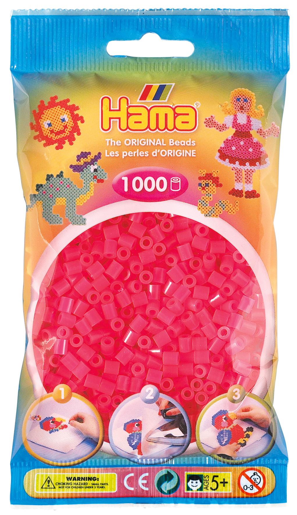 Hama Bead Products :: Hama Beads Midi PK 1000 Neon Fuchsia